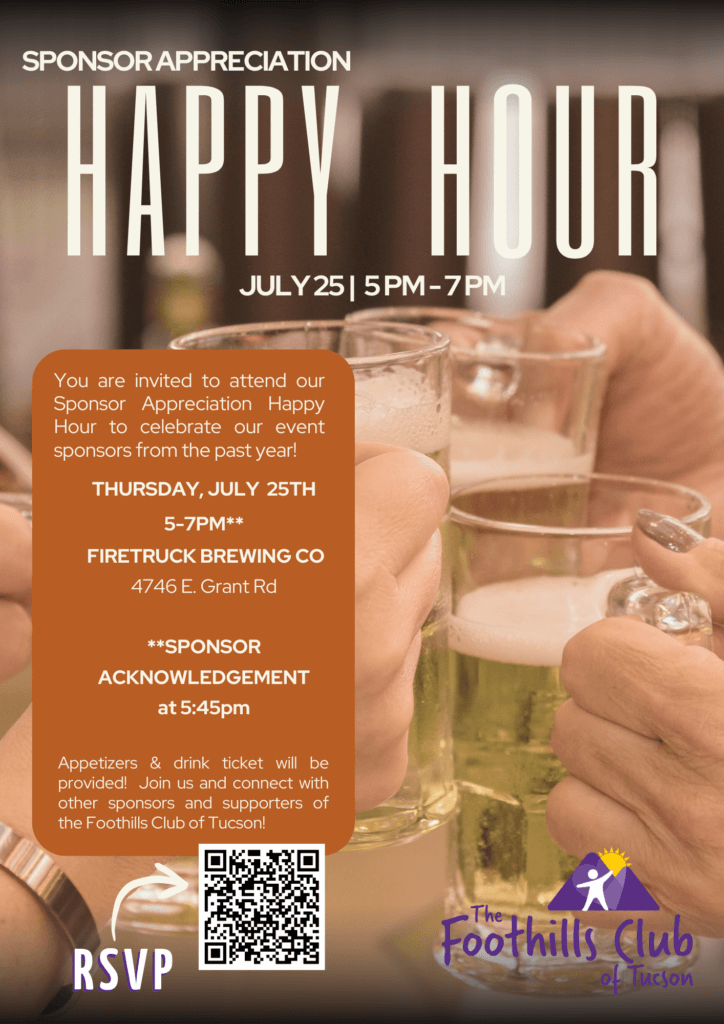 Sponsor Appreciation Happy Hour - Foothills Club of Tucson